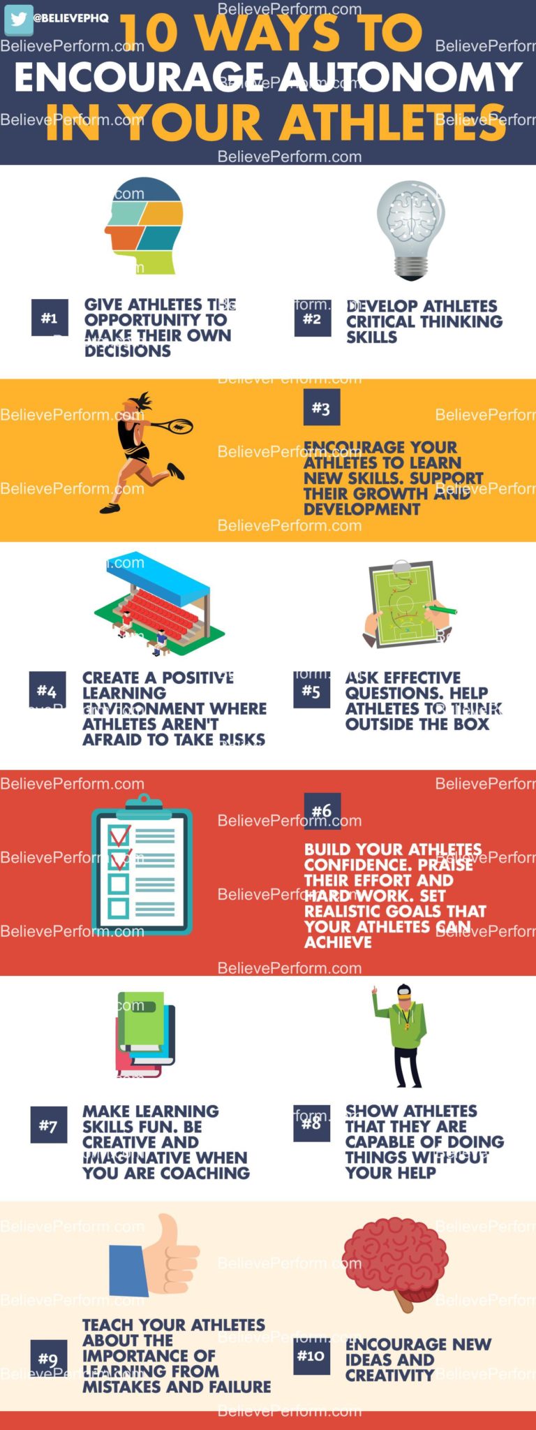 10 ways to encourage autonomy in your athletes - BelievePerform - The ...