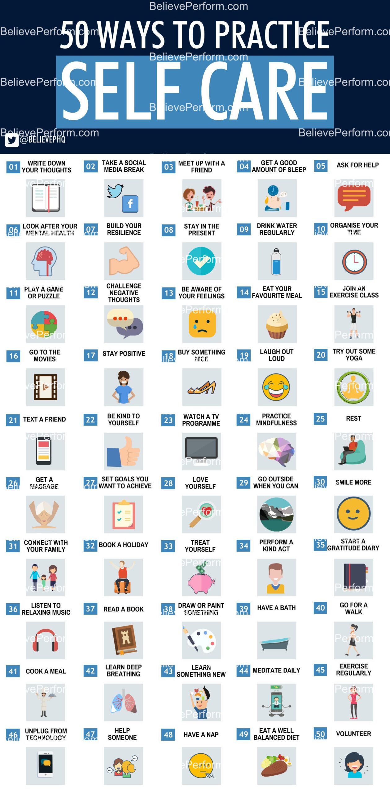 50 Ways To Practice Self Care BelievePerform The UK s Leading 50 Ways To Practice Self Care BelievePerform The UK s Leading