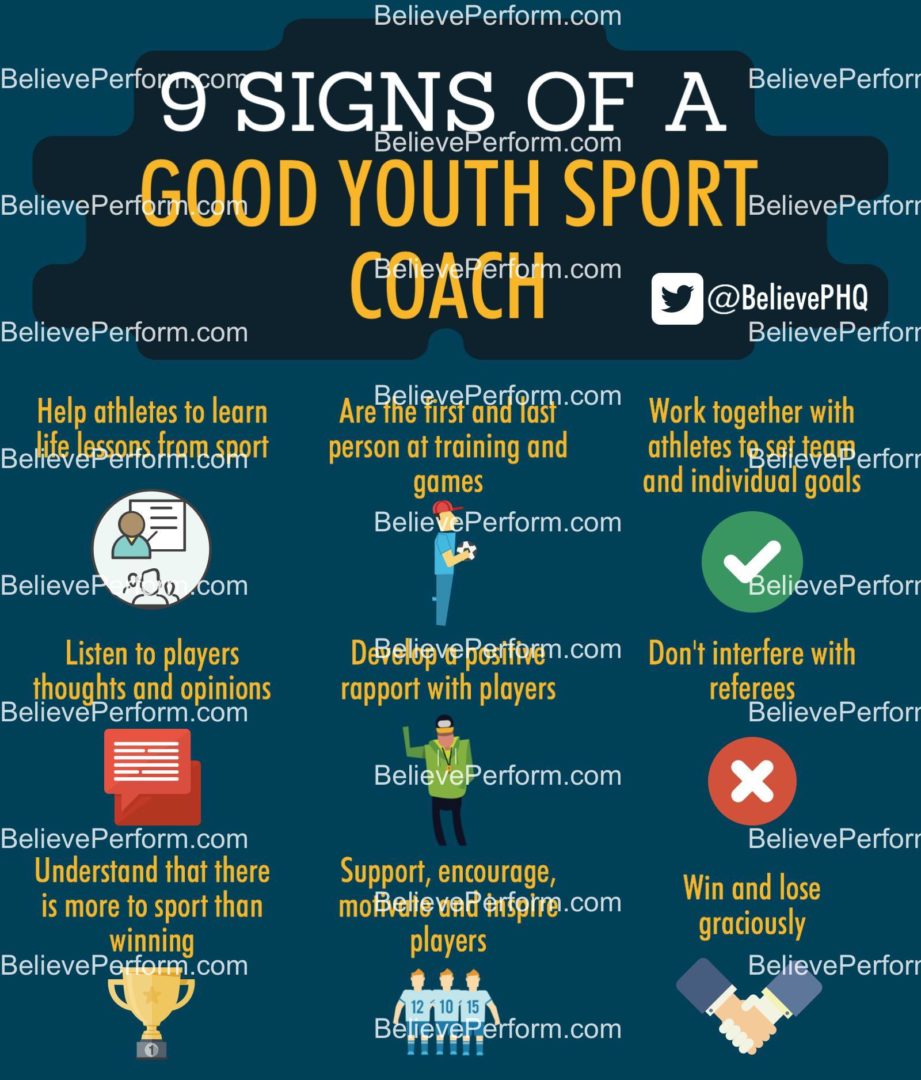 9 signs of a good youth sport coach - BelievePerform - The UK's leading Sports Psychology Website