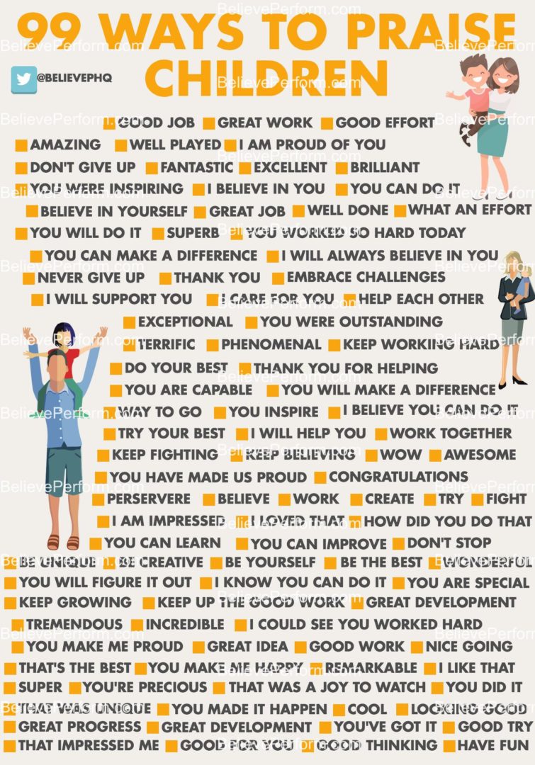 99 ways to praise children - BelievePerform - The UK's leading Sports ...