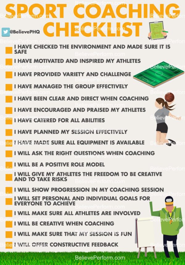 Sport coaching checklist - BelievePerform - The UK's leading Sports ...
