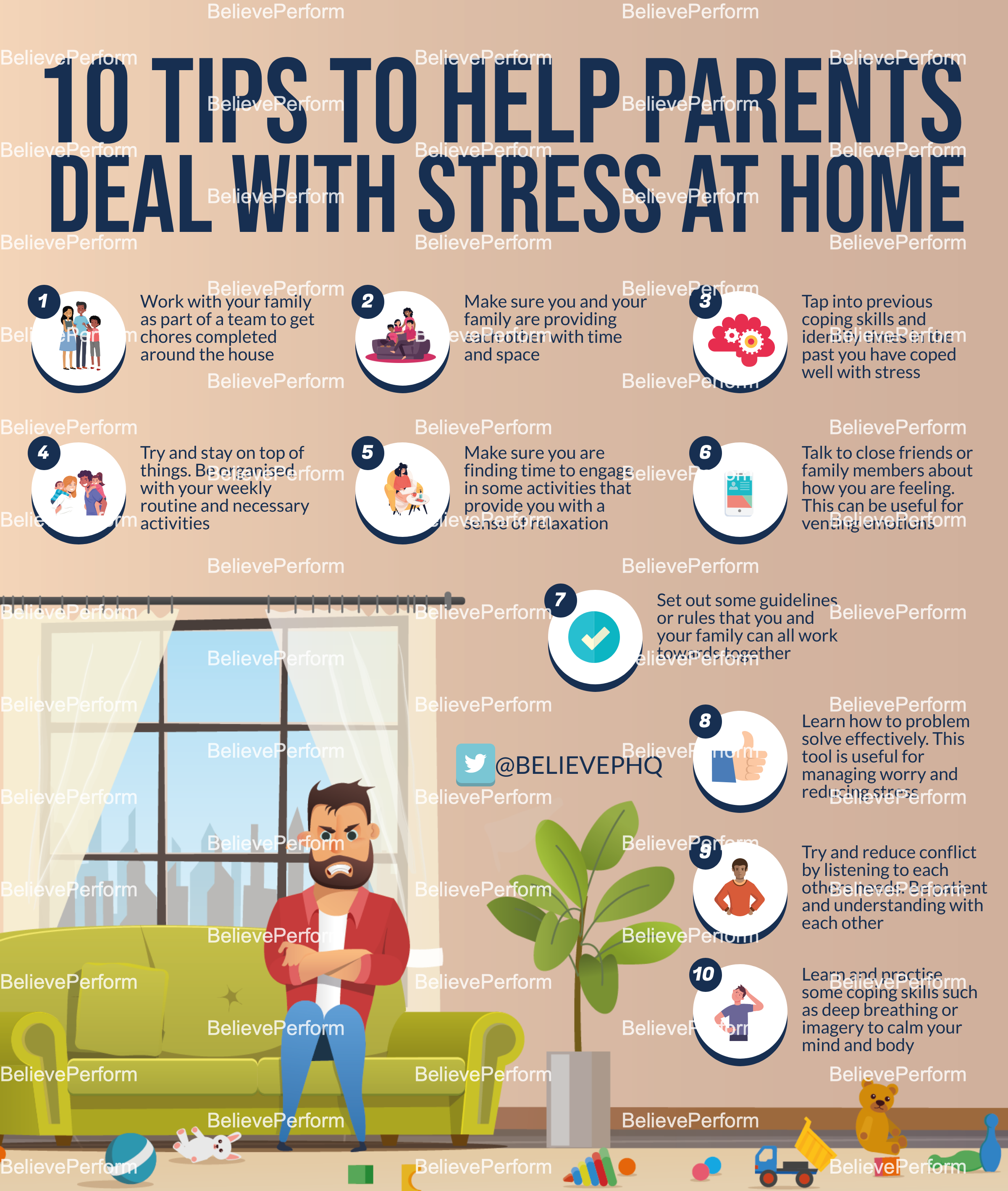 10 Tips To Help Parents Deal With Stress At Home BelievePerform The